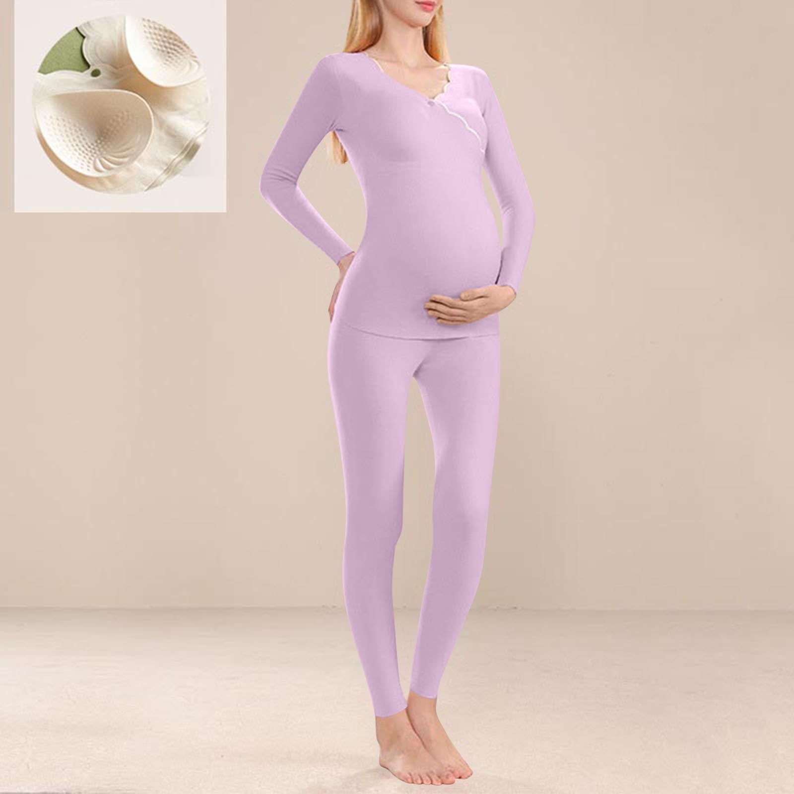 hengsof Maternity Pajamas & Postpartum Lounge Sets for Women, Long ...