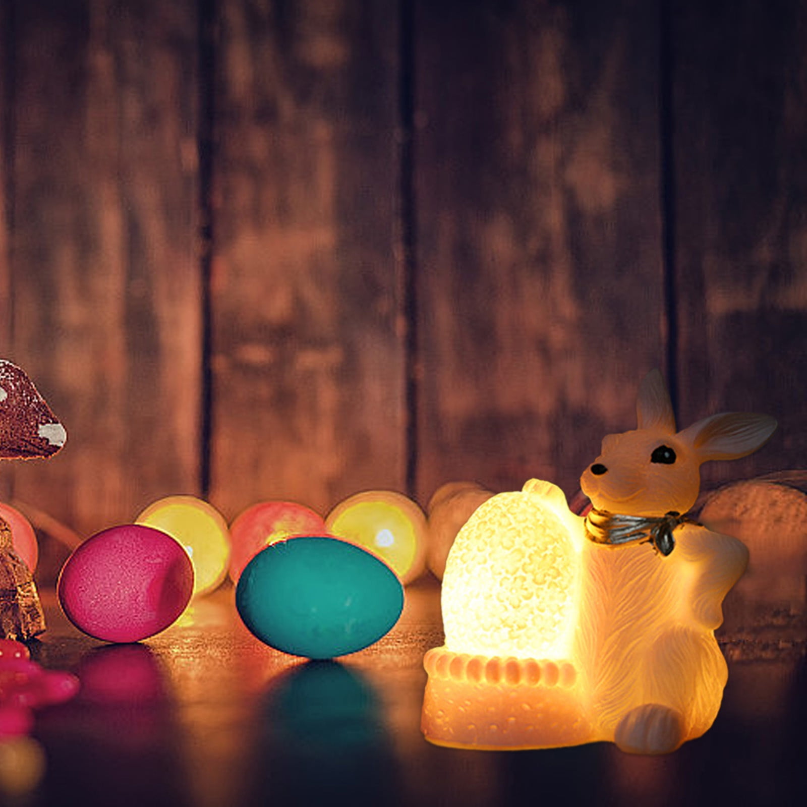 hengsof Mini Resin Bunny Tiny Plastic Rabbits Glow in the Dark ...