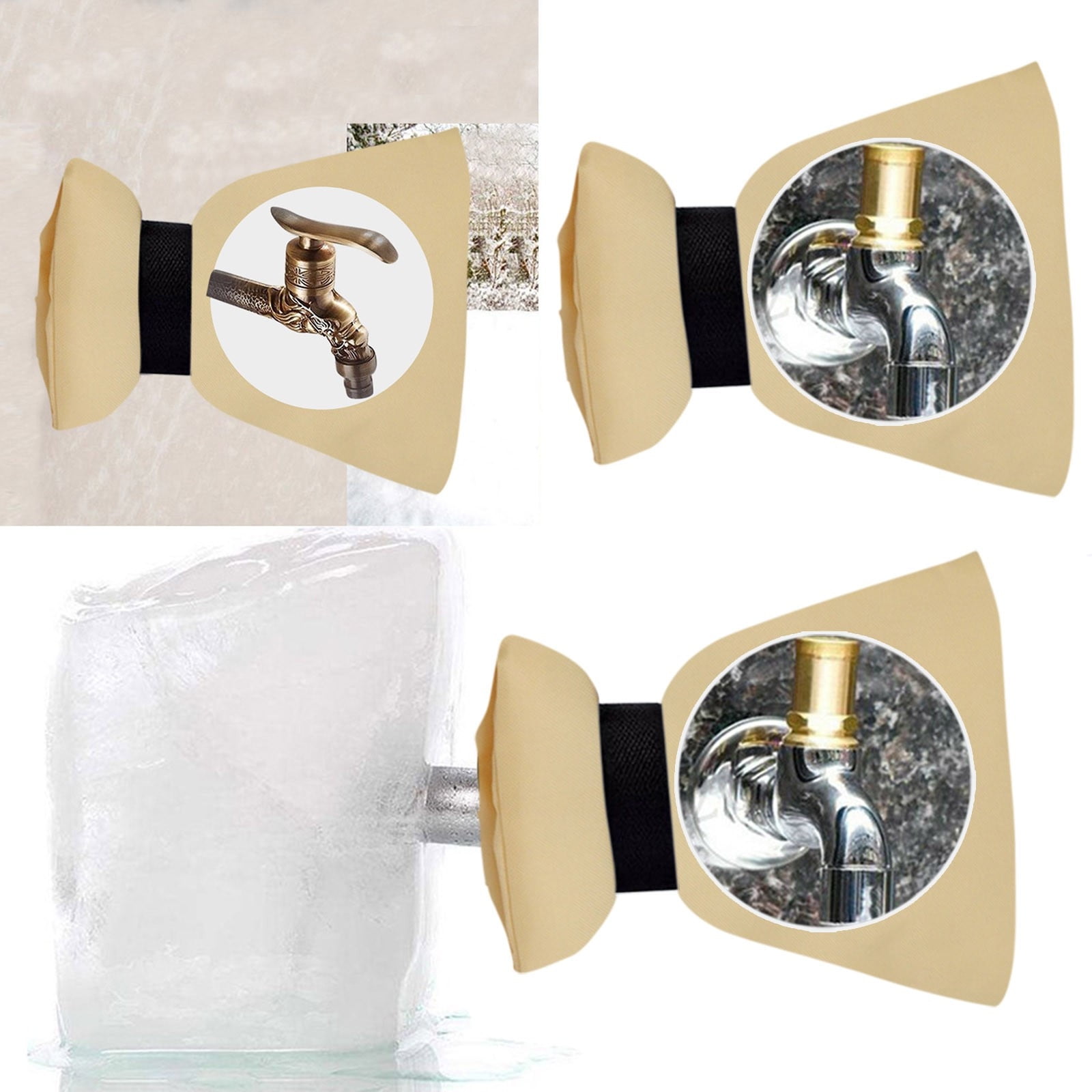 hengsof Outdoor Faucet Covers for Winter 2 Pack Faucet Cover Freeze ...