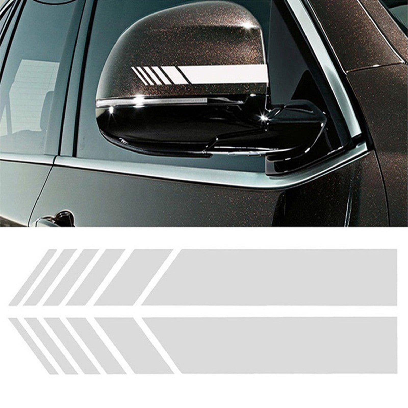 hengsof Rearview Mirror Sticker, Striped Car Pull Sticker, Car Exterior ...