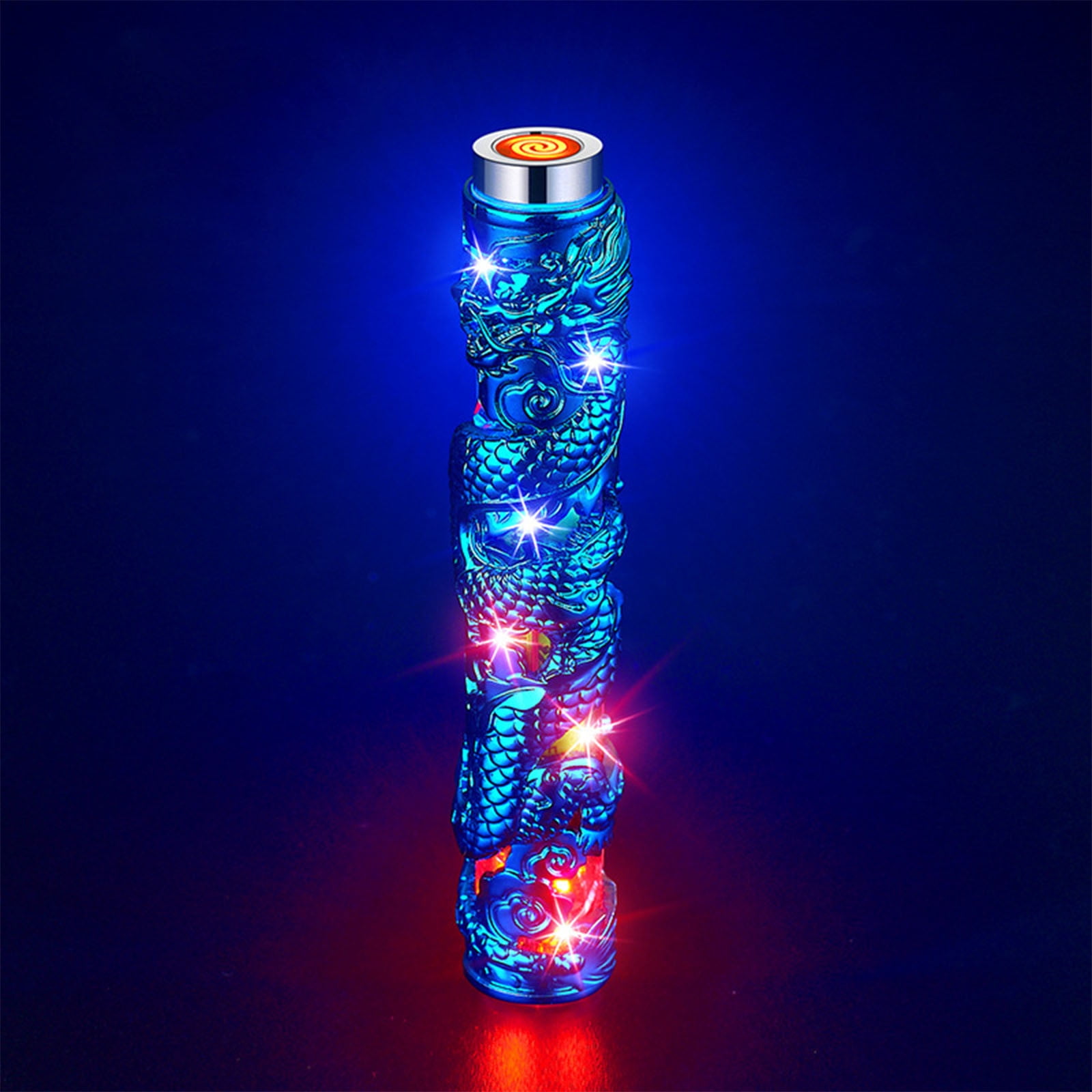 hengsof Rechargeable Lighter Blow A Colorful Flash Lighter Essential ...