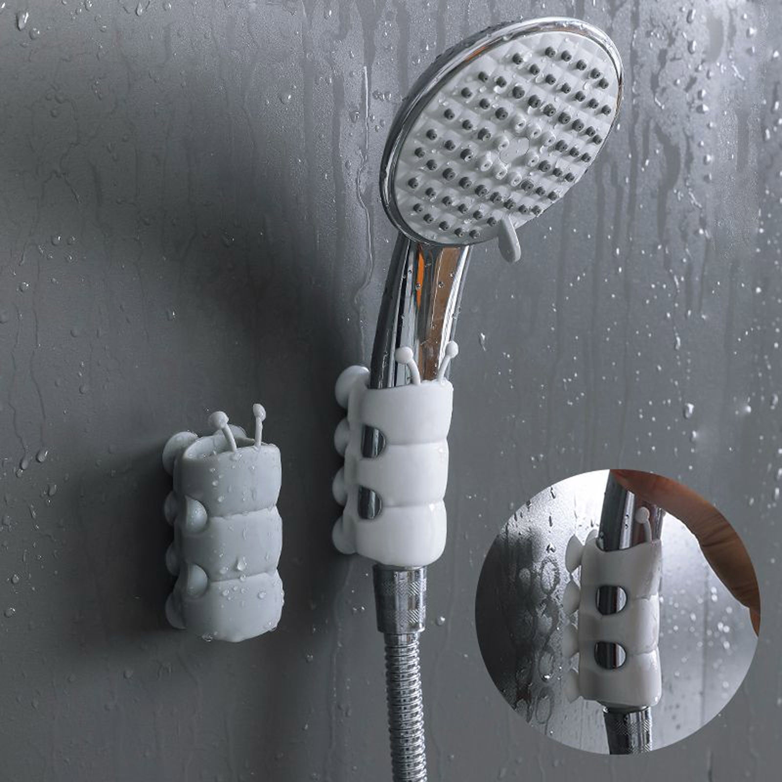 hengsof Silicone Shower Head Holder Suction Cup Holder Universal Hand ...