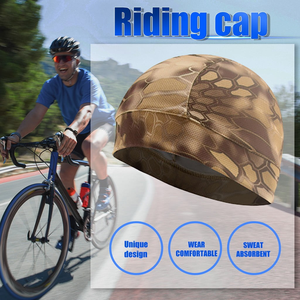 hengsof Skull Cap Helmet Liner for Men Women, Cycling Cap Sweat Wicking ...