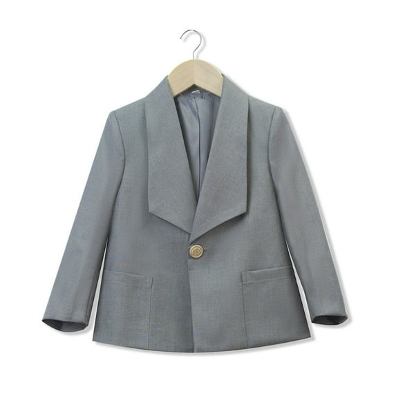 hengsof Solid Collared Blazer for School Dress Code, Kids Formal Wear ...