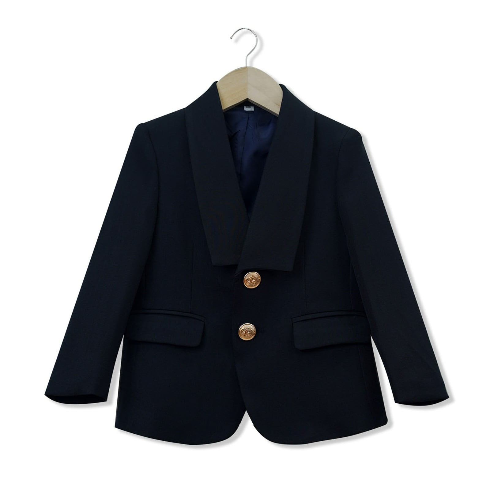 hengsof Solid Collared Blazer for School Dress Code, Kids Formal Wear ...