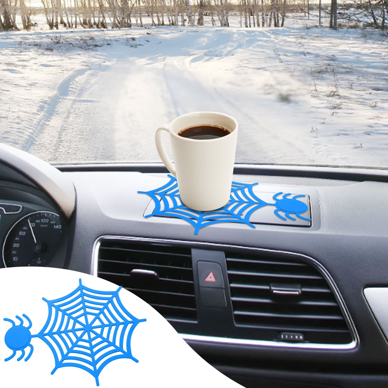 hengsof Spiderweb Table Mat PVC Slip Mat For Spiderweb Design Soft ...