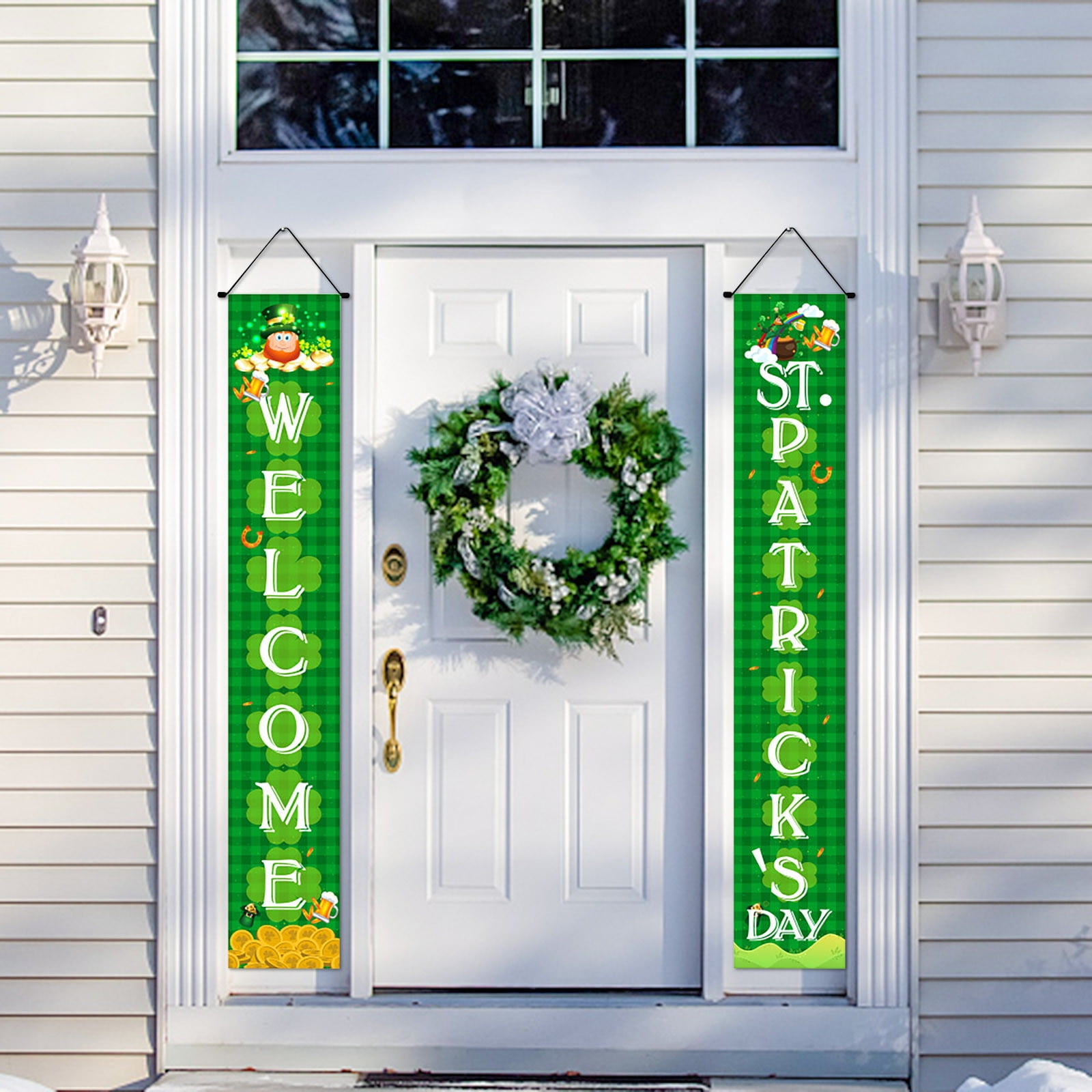 hengsof St Patricks Day Door Banner Decorations Outdoor/Indoor Hanging ...