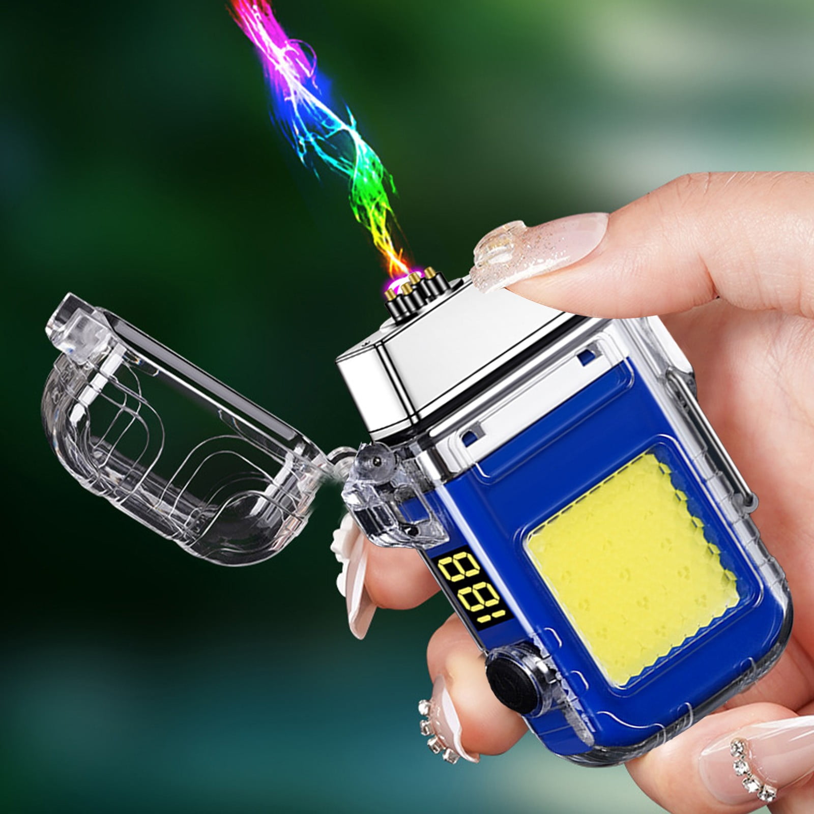 hengsof Transparent Waterproof Lighter COB Light Battery And Frequency ...