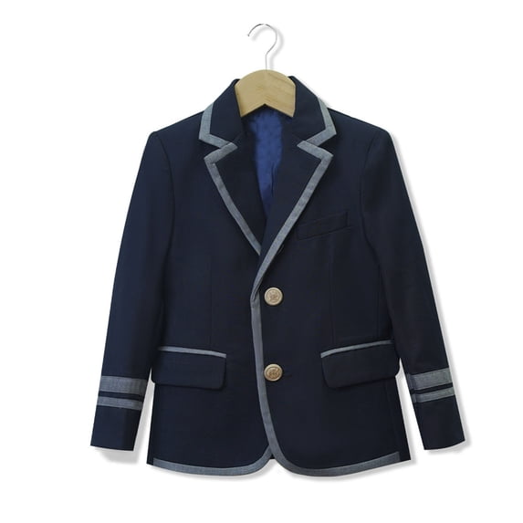 hengsof Two-Tone Collared Blazer for School, Kids Formal Wear Jacket ...