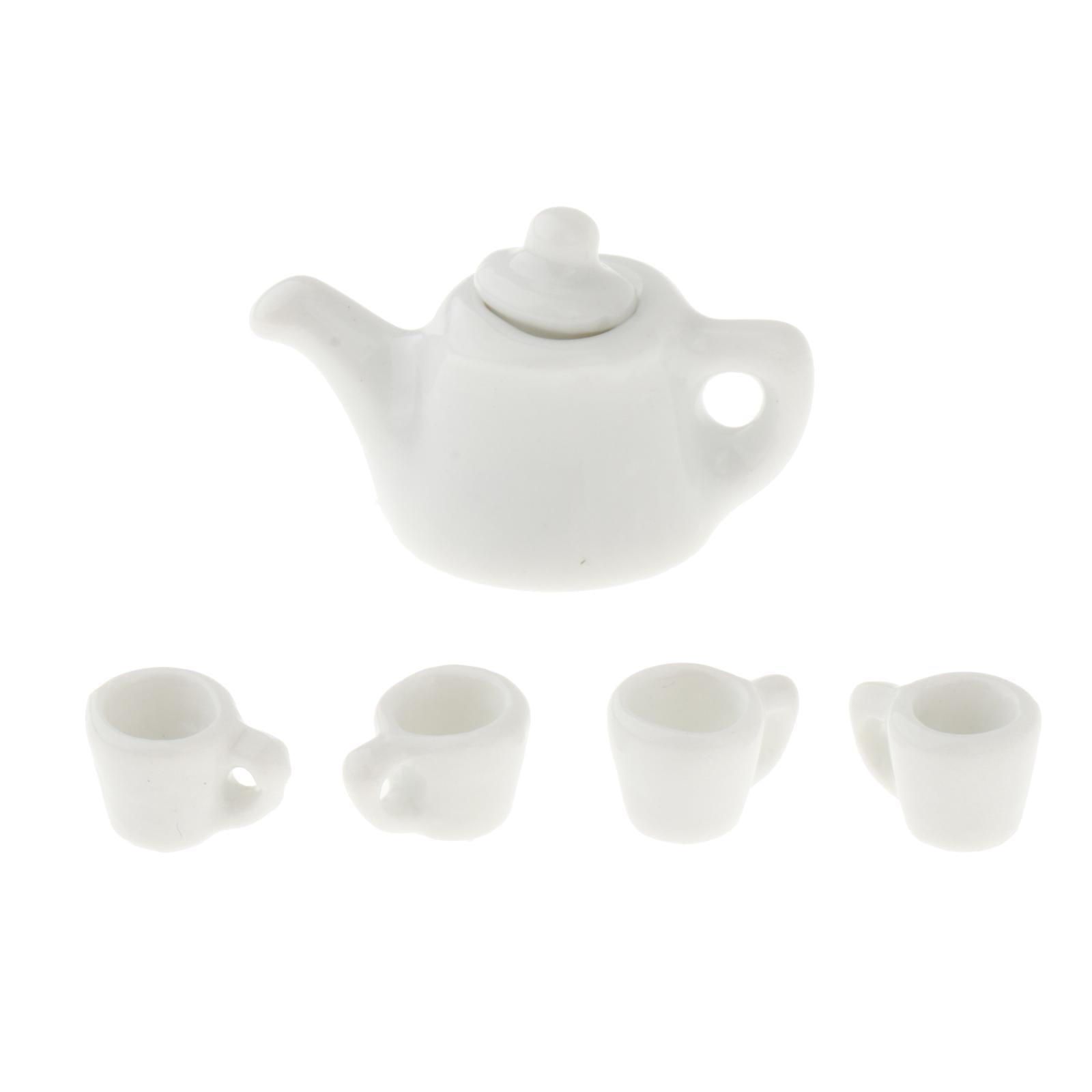 hengtong 1:12 Dollhouse Porcelain China Tea Set Accessories Mini ...