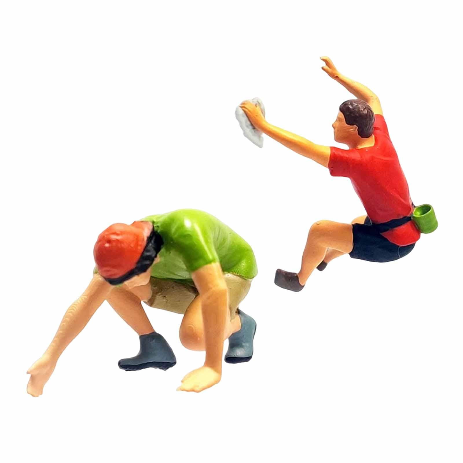 hengtong 2 Pieces 1:64 Rock Climbing Figure Model Scene Dioramas ...