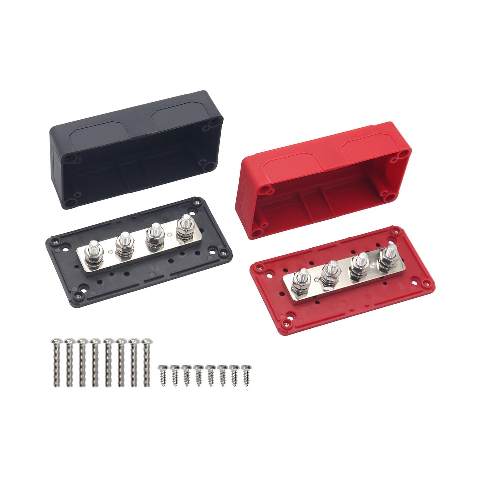 hengtong 2 Pieces Power Distribution Block Busbar 300A Heavy Duty Terminal Block Junction A ...