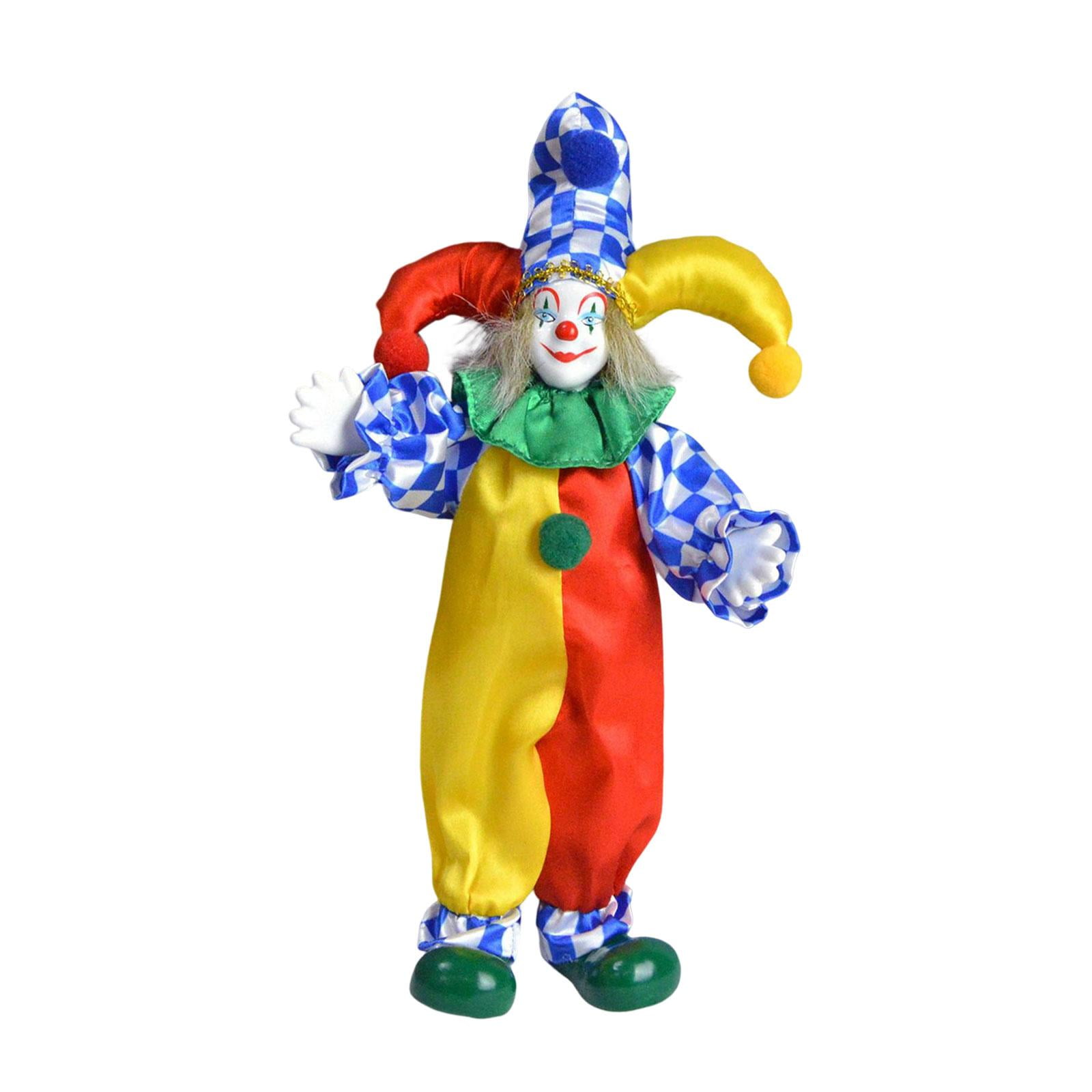 hengtong 24cm Clown Doll Figure Doll Ornaments Arts Crafts Home Table ...
