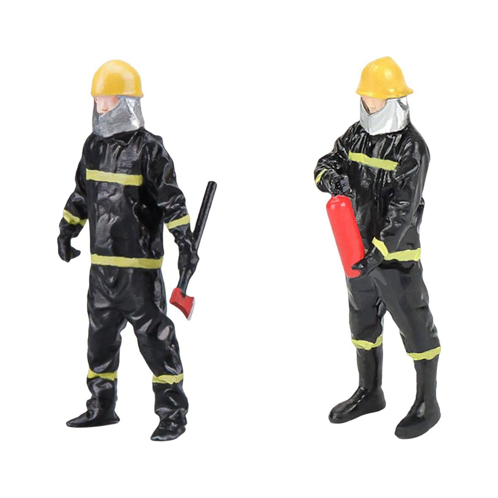 hengtong 2Pcs 1/32 Models People Figures Firefighter Figures for DIY ...
