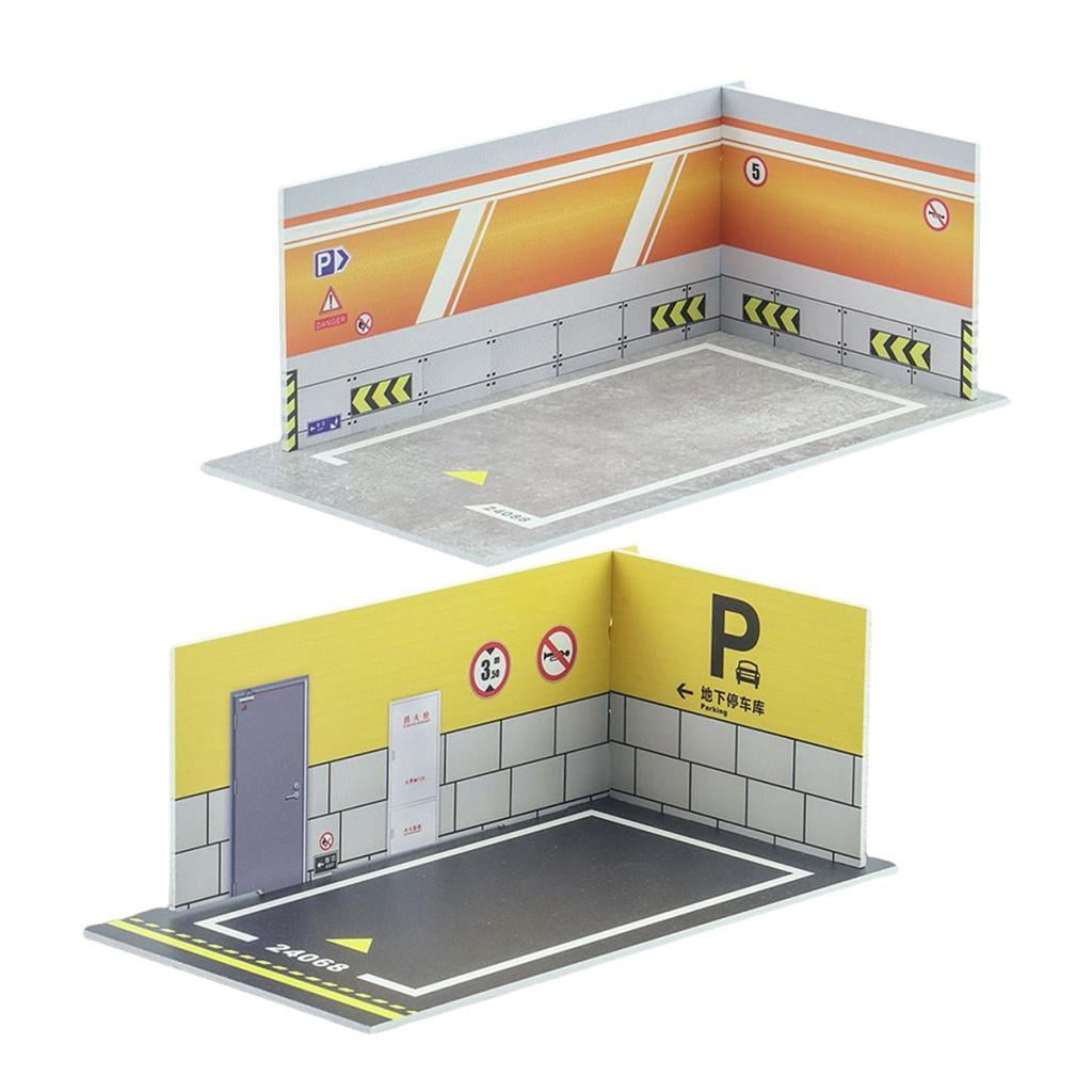 hengtong 2pcs 1/24 Car Model Parking Lot Background Scene DIY Easy ...