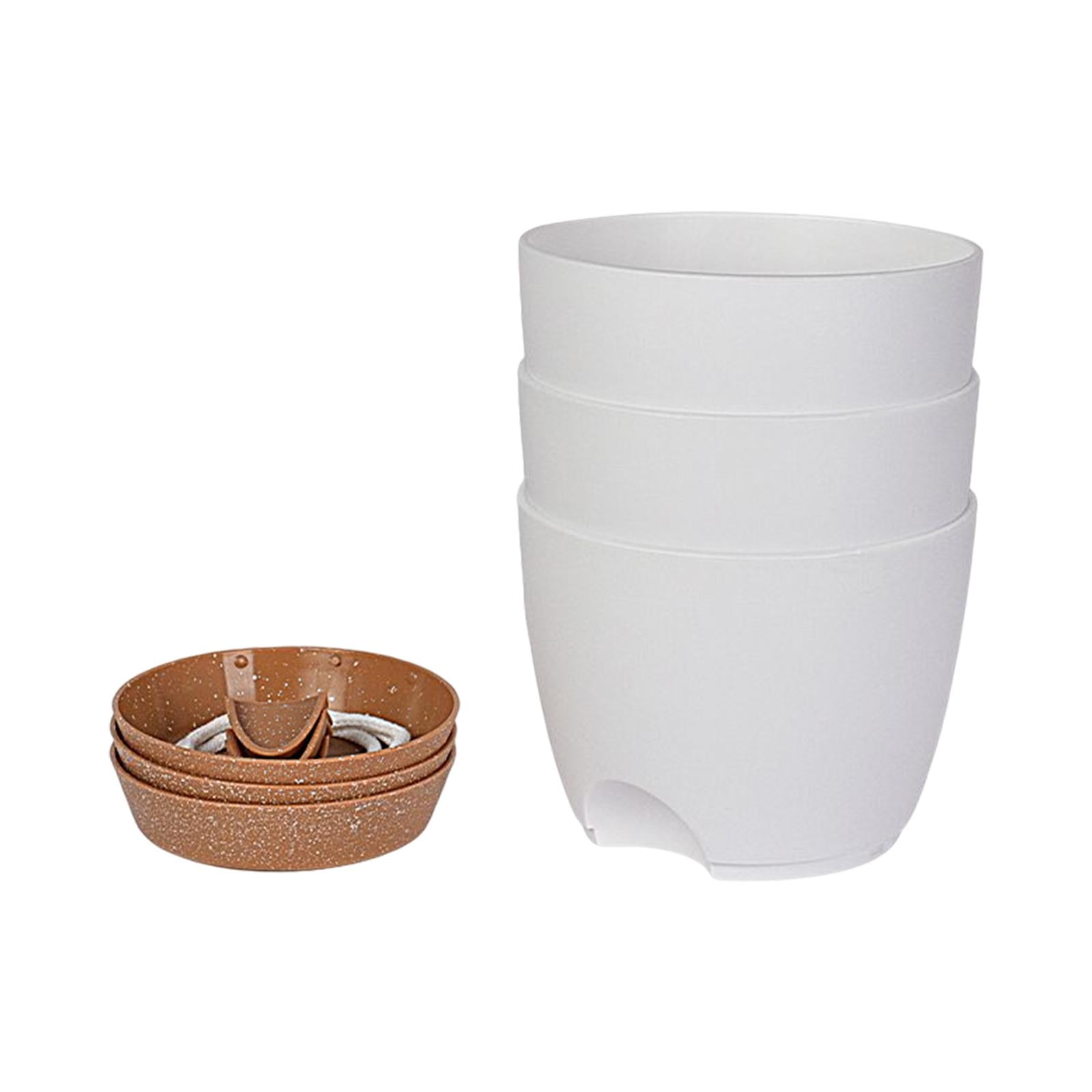 hengtong 3 Pack Desktop Self-Watering Pots Water-Absorbing Flower Pot ...
