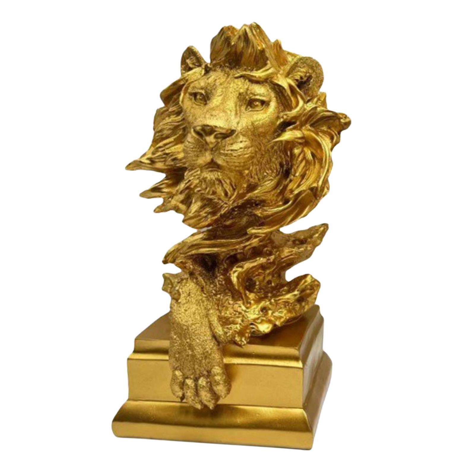 hengtong 3D Lion Statue Collection Creative Crafts Decorative Animal ...