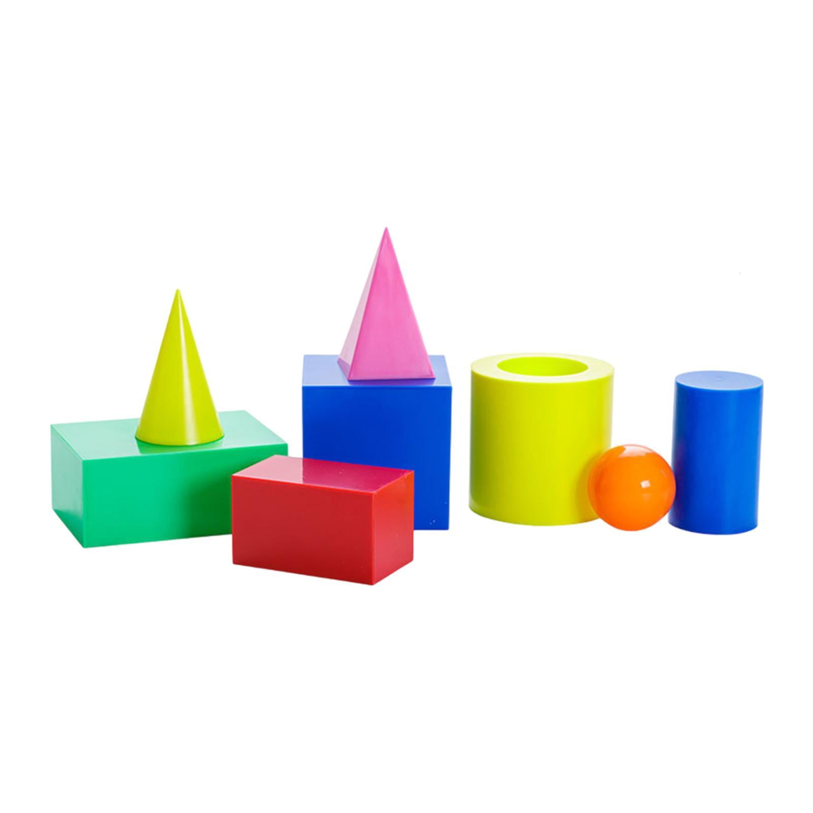 hengtong 3D Shapes Geometric Solids Geometric Shapes Blocks Set for Kindergarten Home - Walmart.com