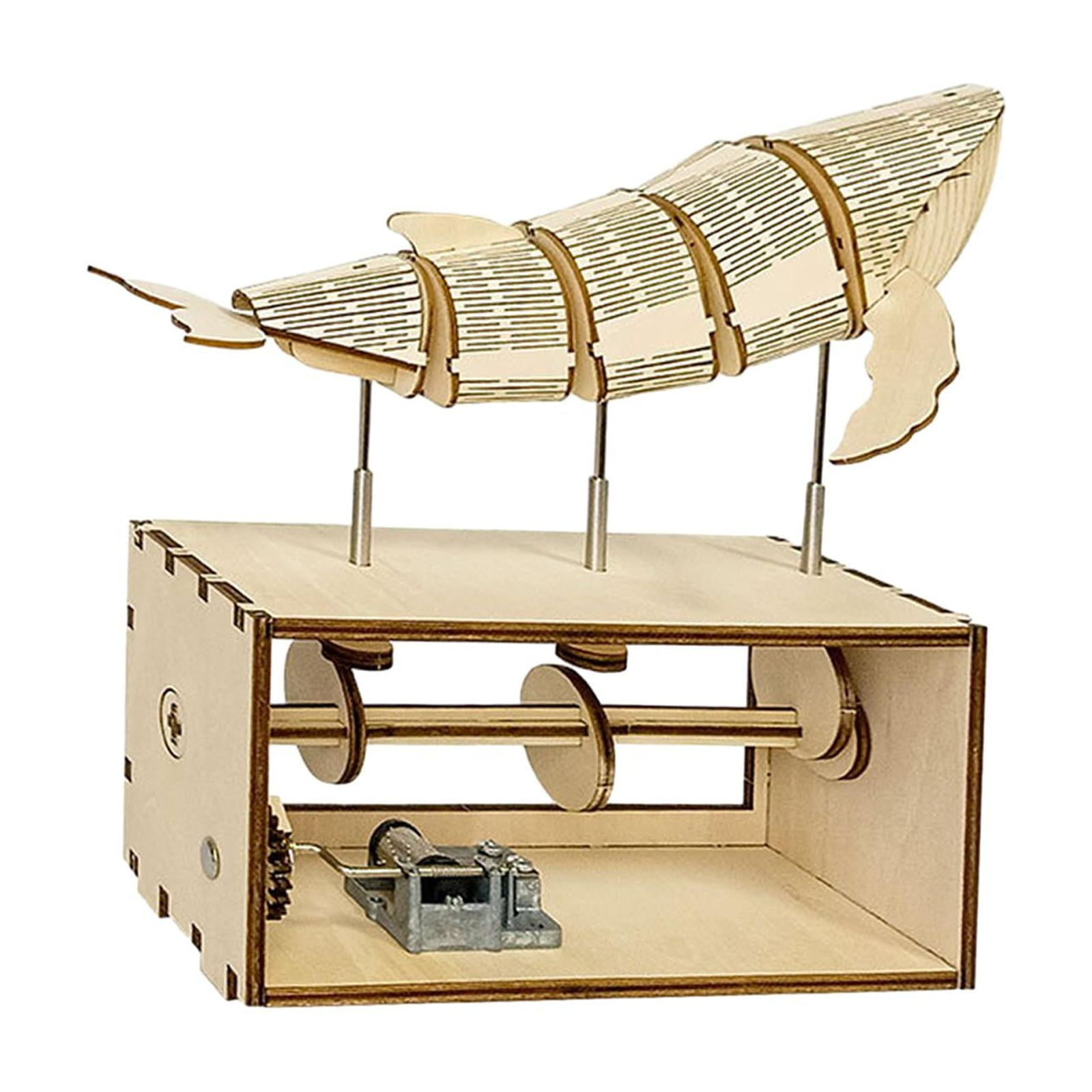 hengtong 3D Wooden Puzzle Hand Crank Music Box Crafts DIY Wood Crafts ...