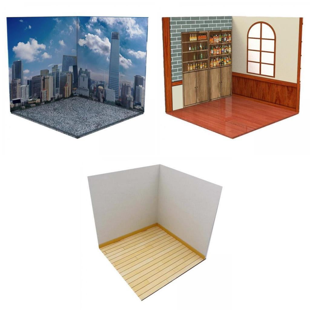 hengtong 3pieces Model Display Backdrop Diorama Show Background for 1/ ...