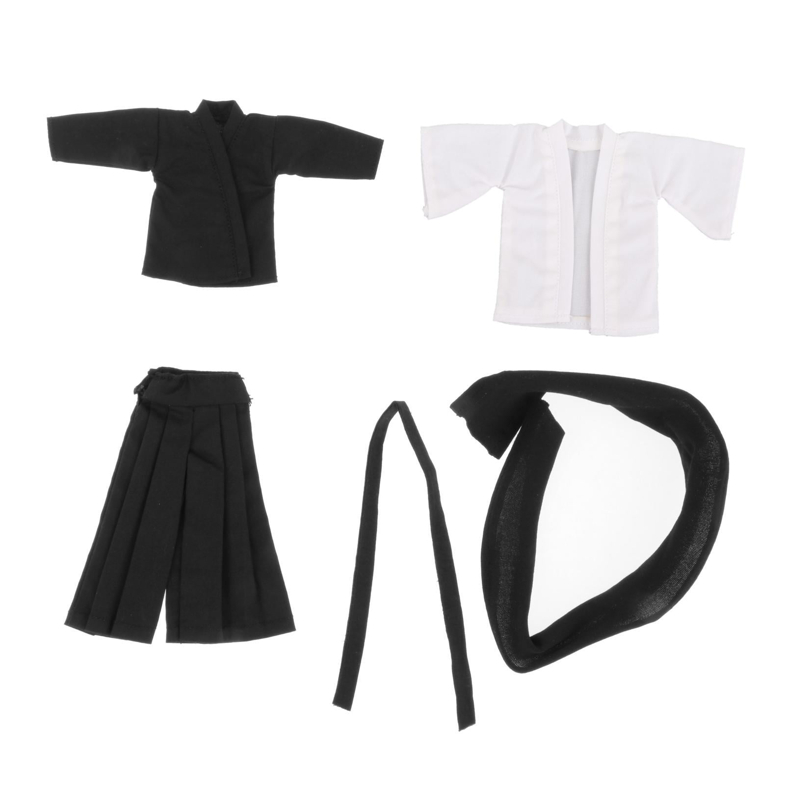 hengtong 4 Pieces 1/12 Scale Figure Wired Samurai, Miniature Costume ...