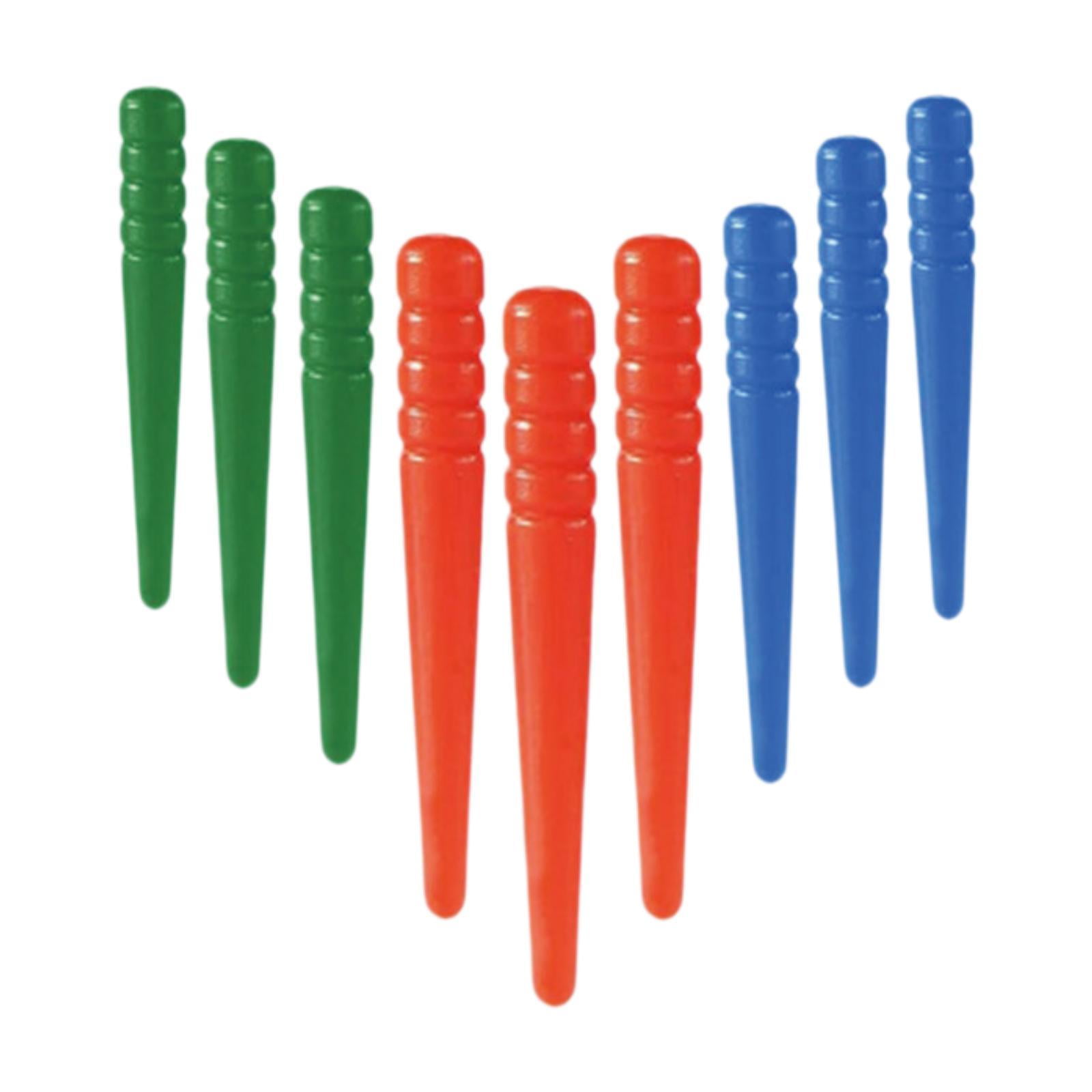 hengtong 9 Pieces Cribbage Board Pegs Red Blue Green Tapered Game Pins ...