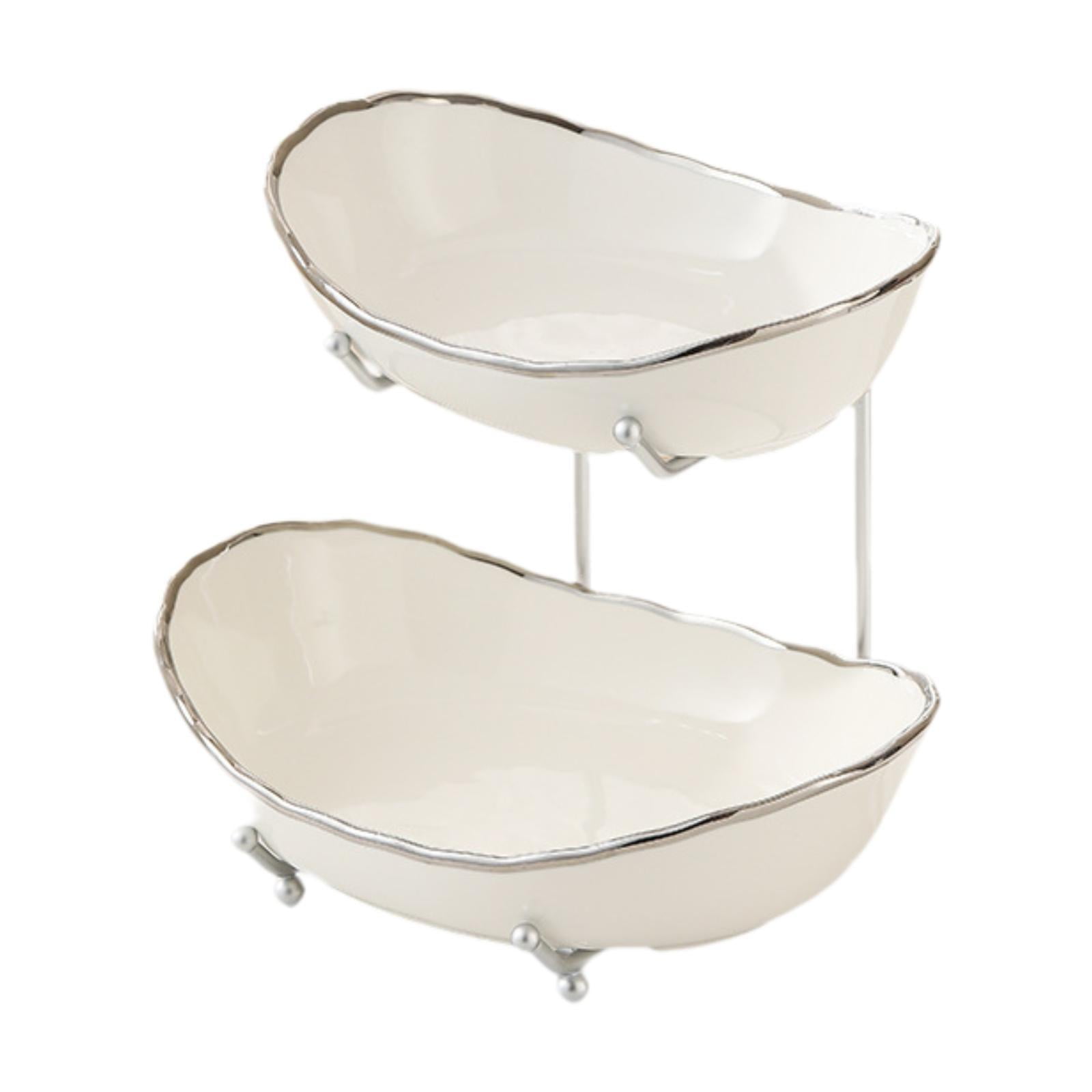 hengtong Ceramic Fruit Bowl for Kitchen Counter Fruit Display Stand for ...