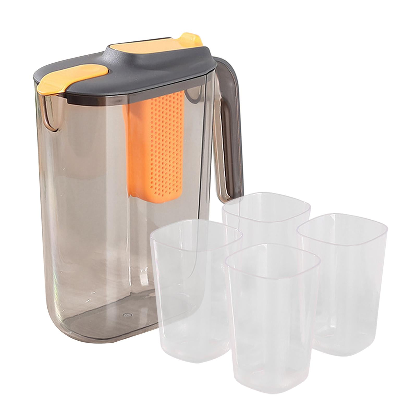 hengtong Clear Ice Tea Maker, Beverage Pitcher, Iced Tea Pitcher with 4 ...