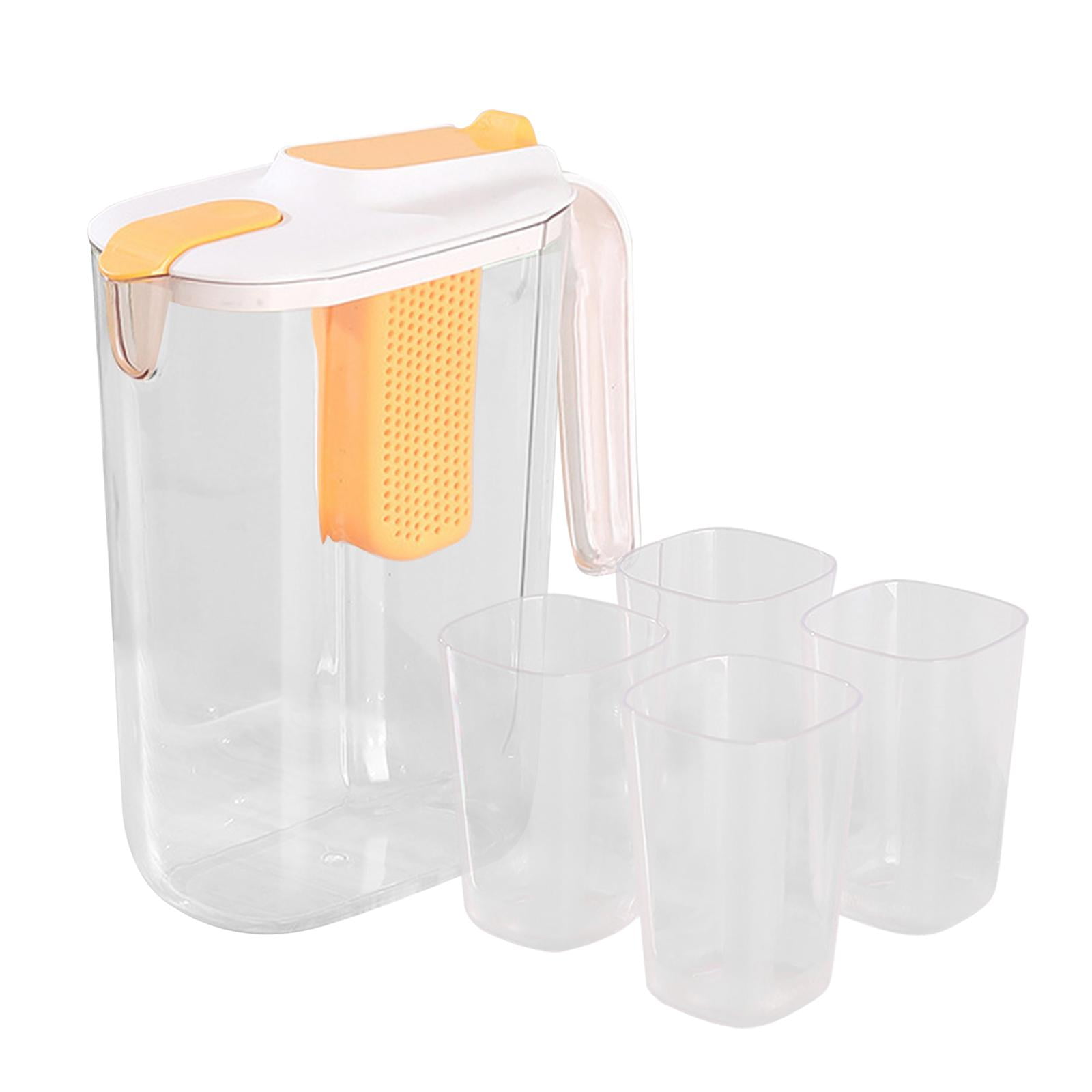 hengtong Clear Ice Tea Maker, Beverage Pitcher, Iced Tea Pitcher with 4 ...