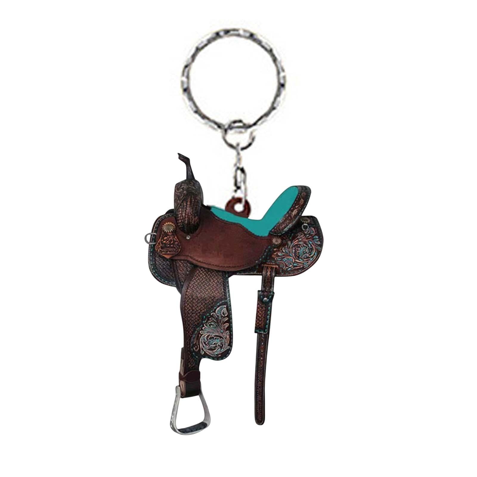 hengtong Keychain Saddle Car Ornament Bag Charm Cowboy for Decor Horse ...