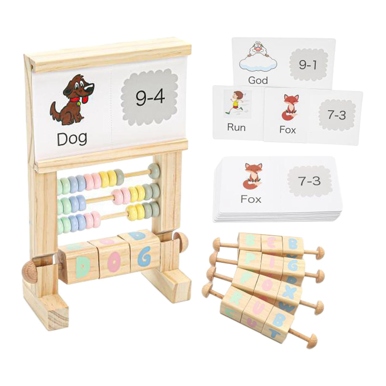 hengtong Montessori Wooden Abacus for Kids Math Counting Frame with ...