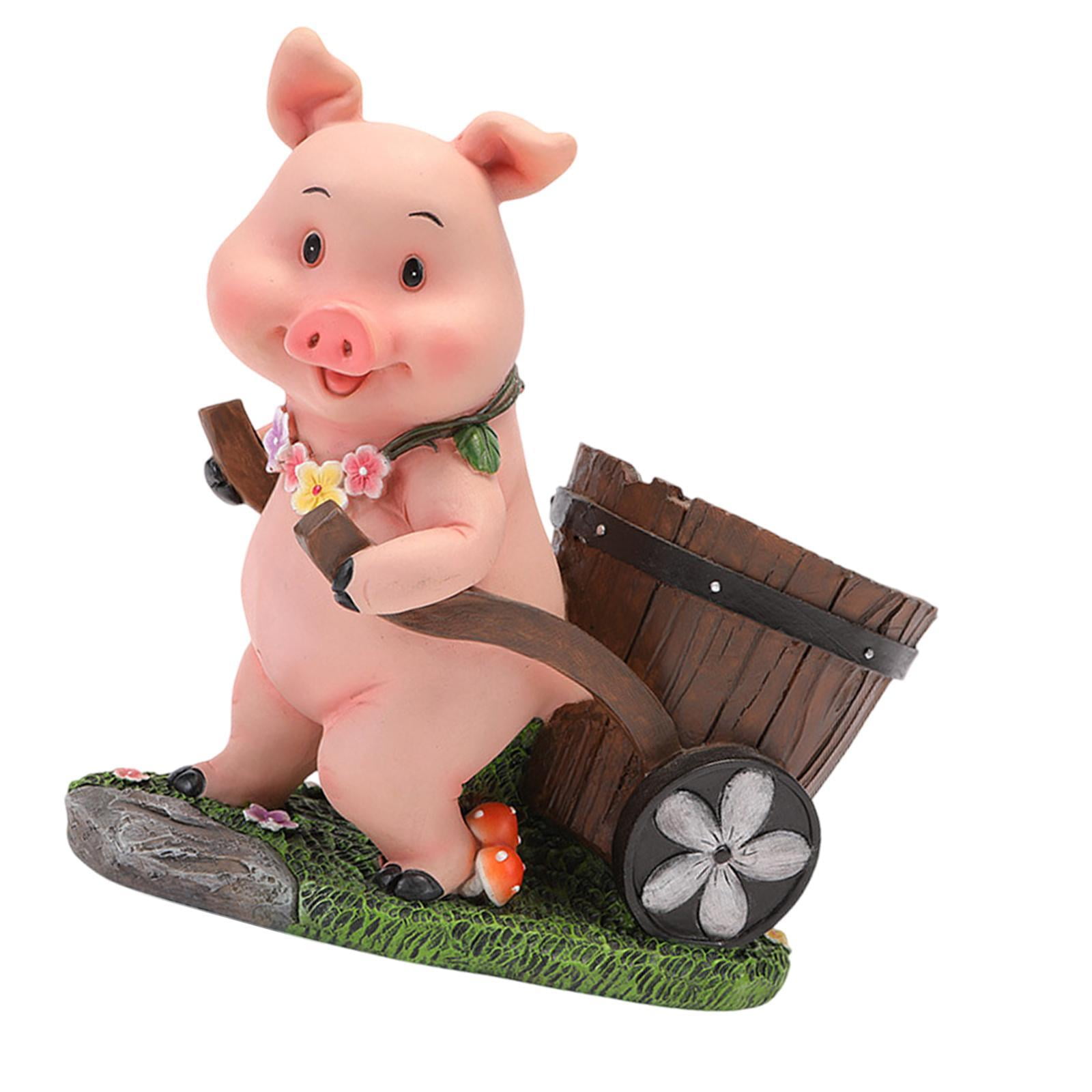 hengtong Pig Statue Flowerpot Planter Creative Decorative Cartoon ...