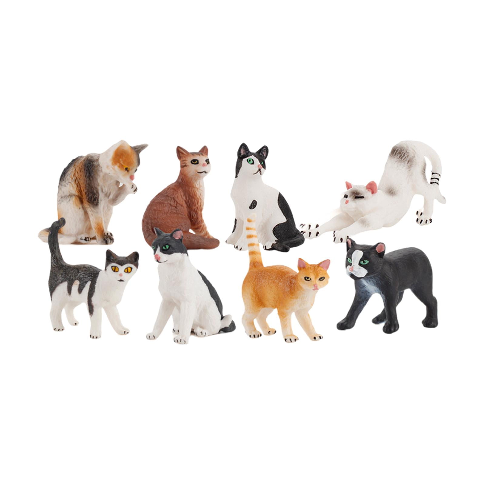 hengtong Realistic Cat Figures Toy Set Small Realistic Detailed Action ...