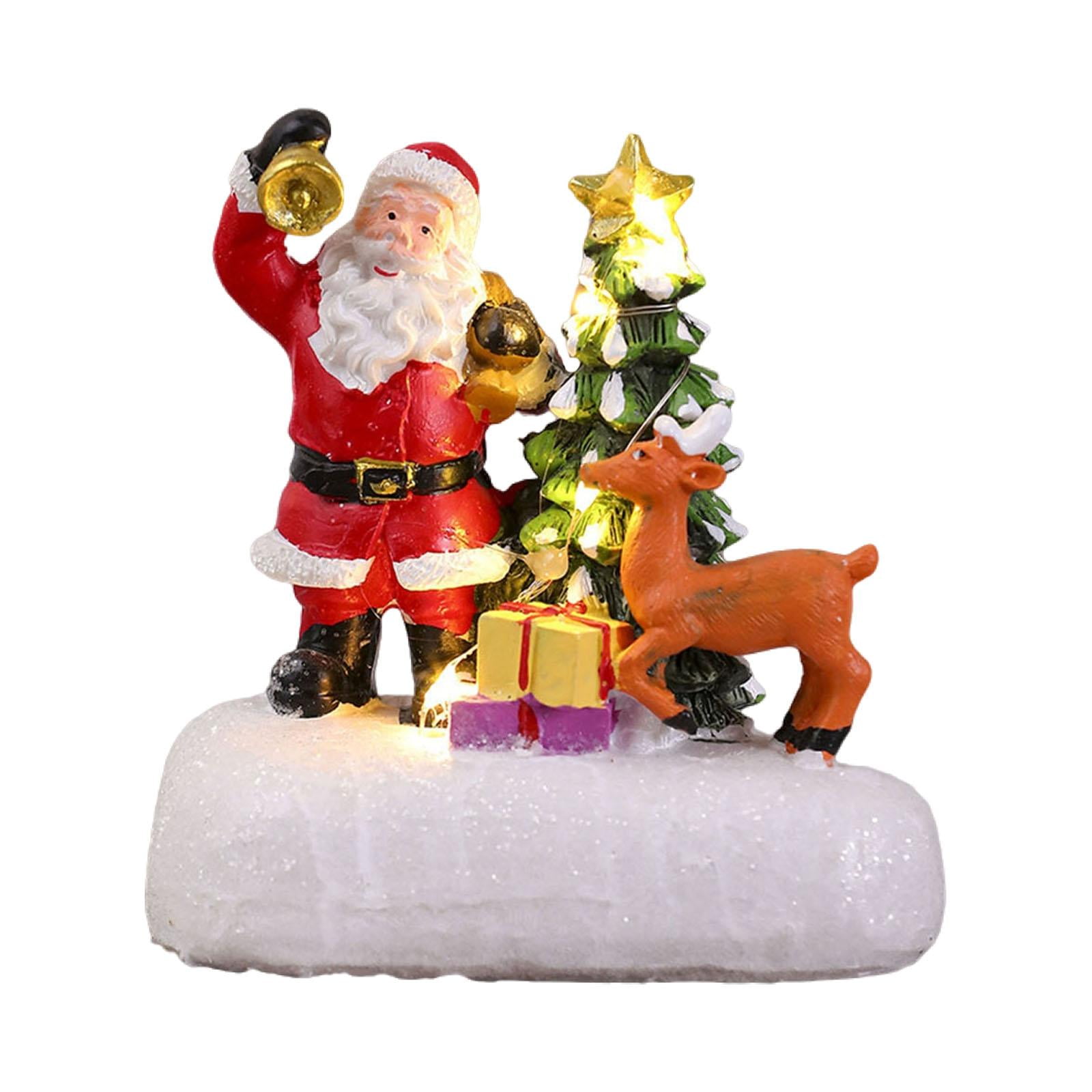 hengtong Santa Claus Figurine Collection Christmas Statue for Fireplace ...