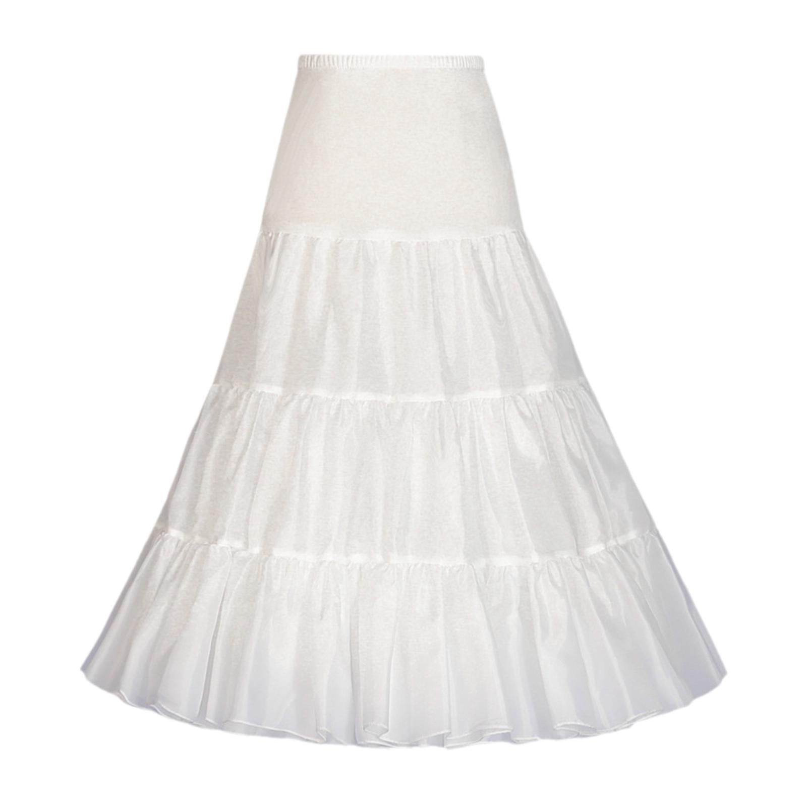 hengtong Women's Layered Tulle Petticoat Crinoline Hoopless Petticoat ...