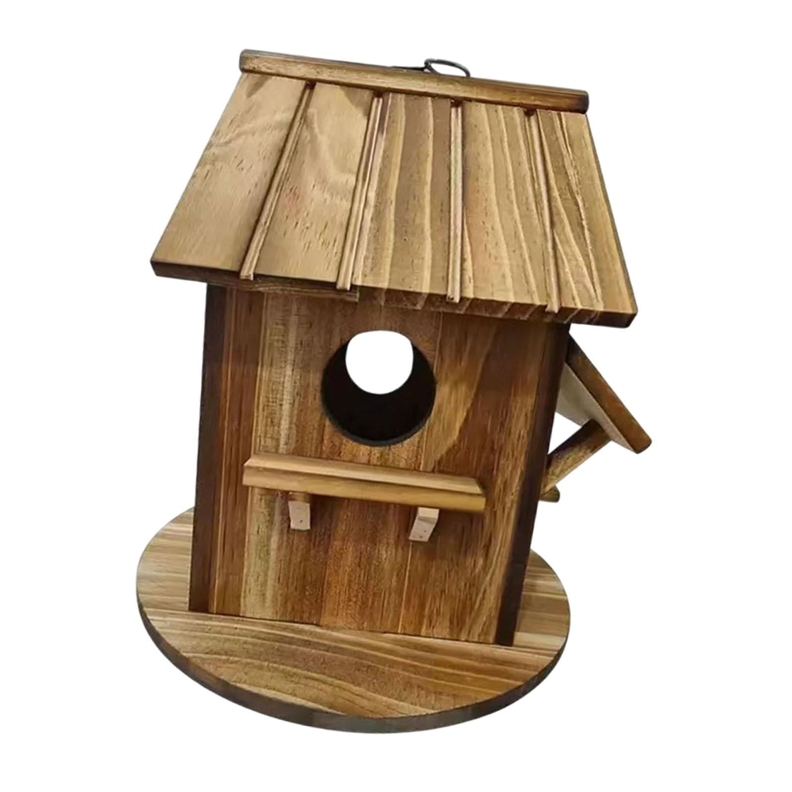 hengtong Wooden Bird House Multipurpose Crafts Nesting Shelter for ...