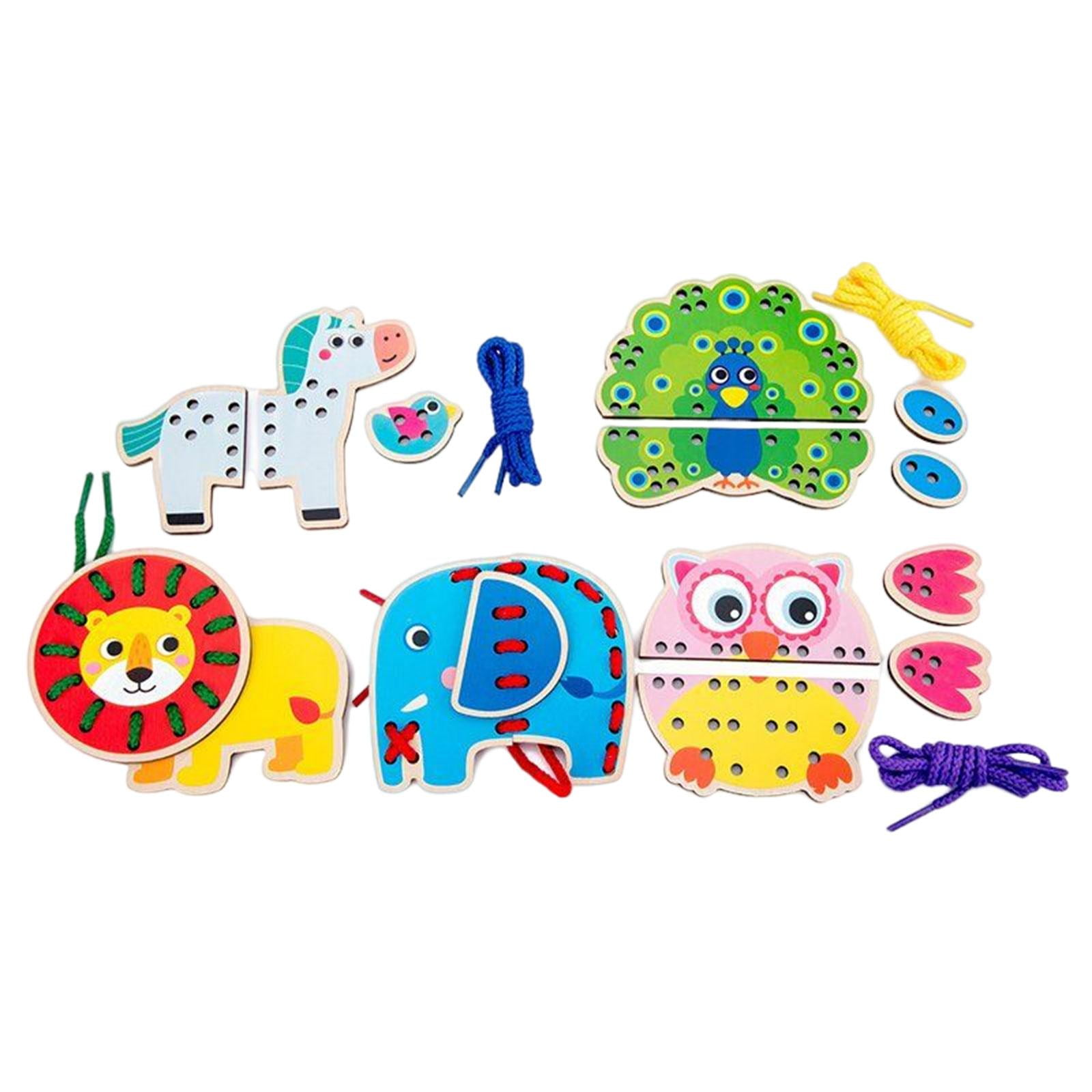 hengtong Wooden Lacing Threading Toy Learning Life Skills Teaching Aids ...