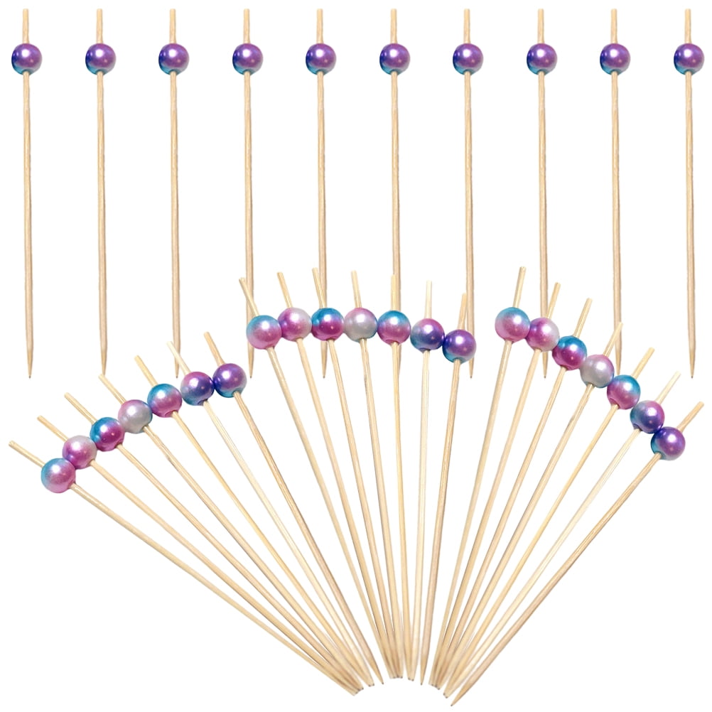Fancy Cocktail Picks for Appetizers and Decor Assorted Color Disposable ...