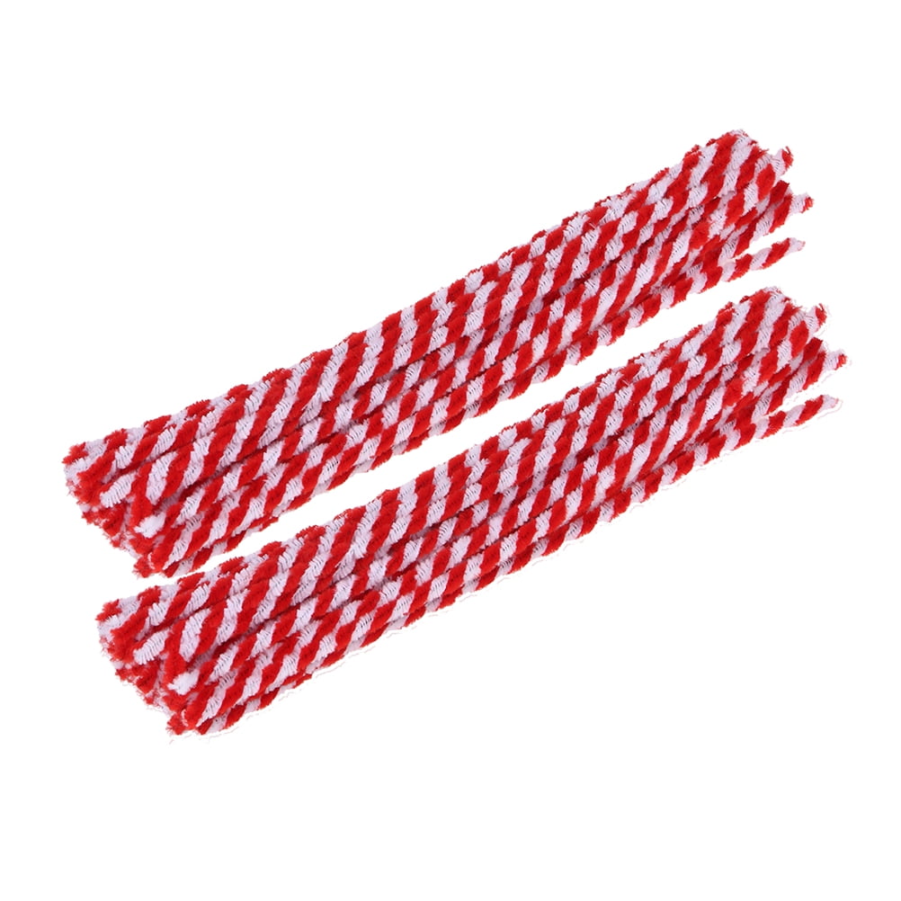 hengzirui 100pcs Double Colors Children Craft Twisting Plush Sticks ...