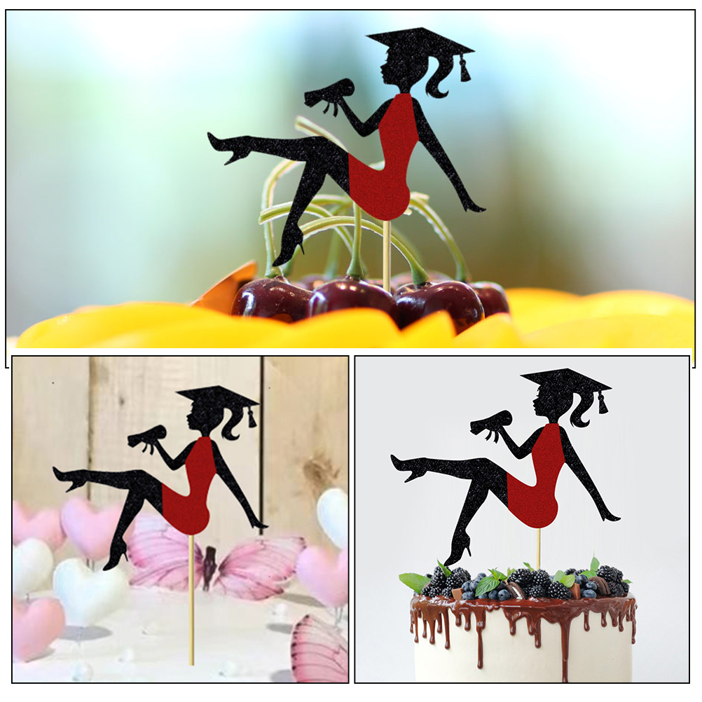hengzirui 10pcs Graduation Cake Toppers Graduation Cupcakes Toppers ...