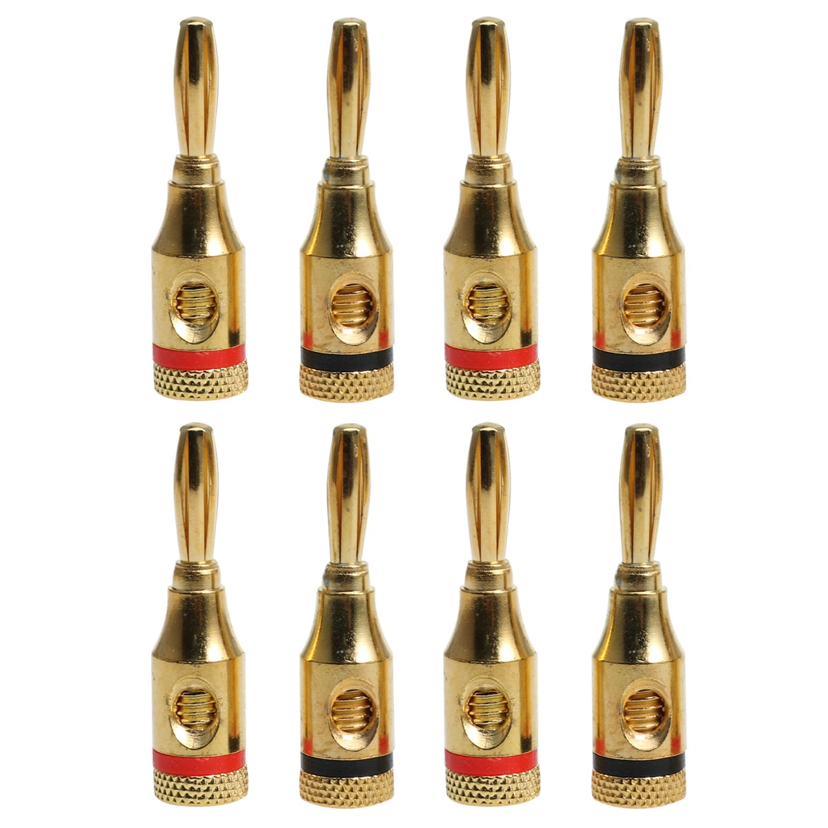 hengzirui 4mm banana connector 8pcs 4MM Gold Plated Musical Audio ...