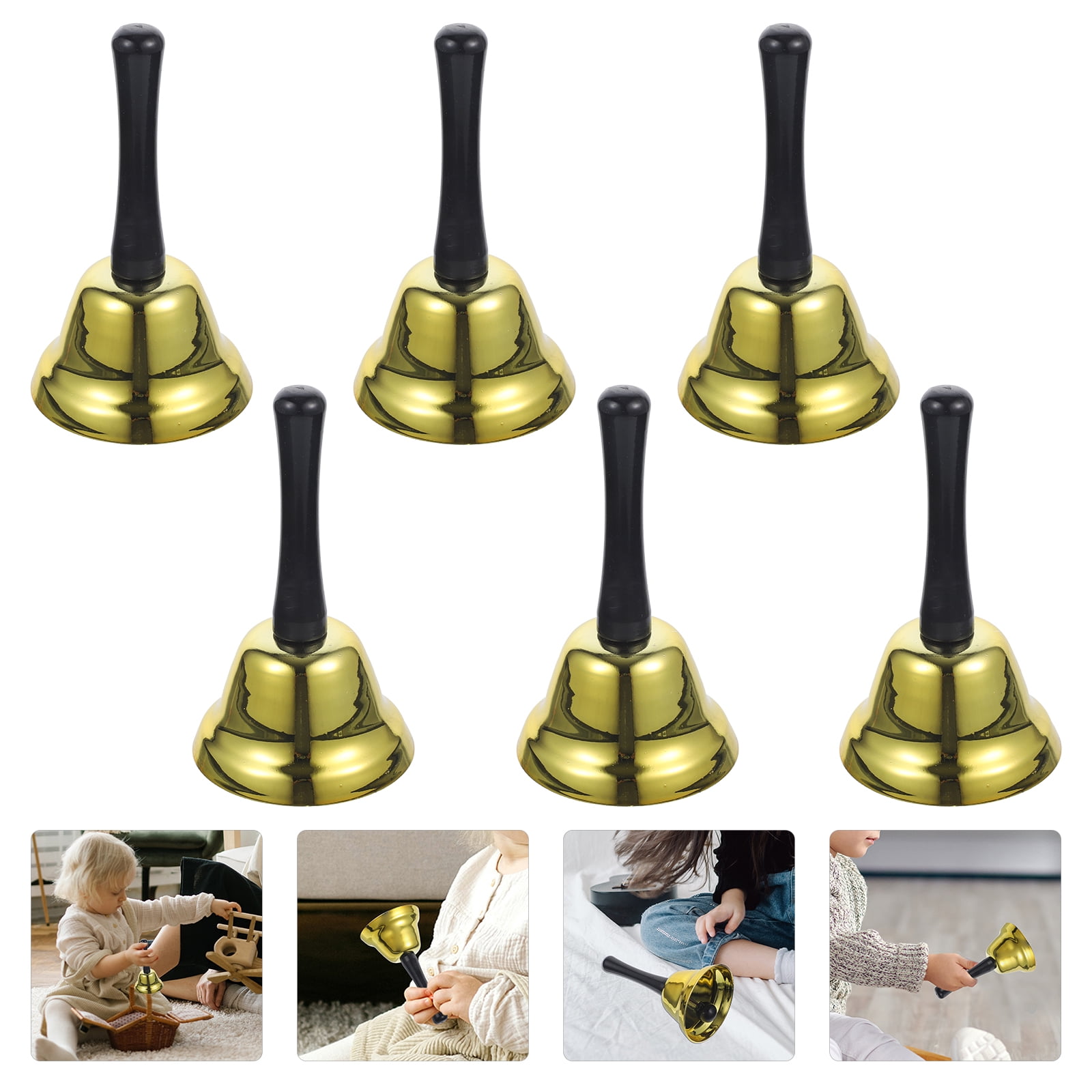 hengzirui Metal Hand Bell 6pcs Christmas Party Bell for Bar Restaurant ...