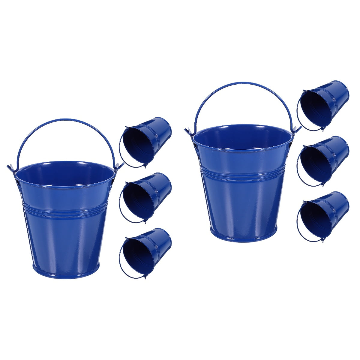 hengzirui Metal Snack Bucket 8 pcs Small Metal Buckets with Handles ...