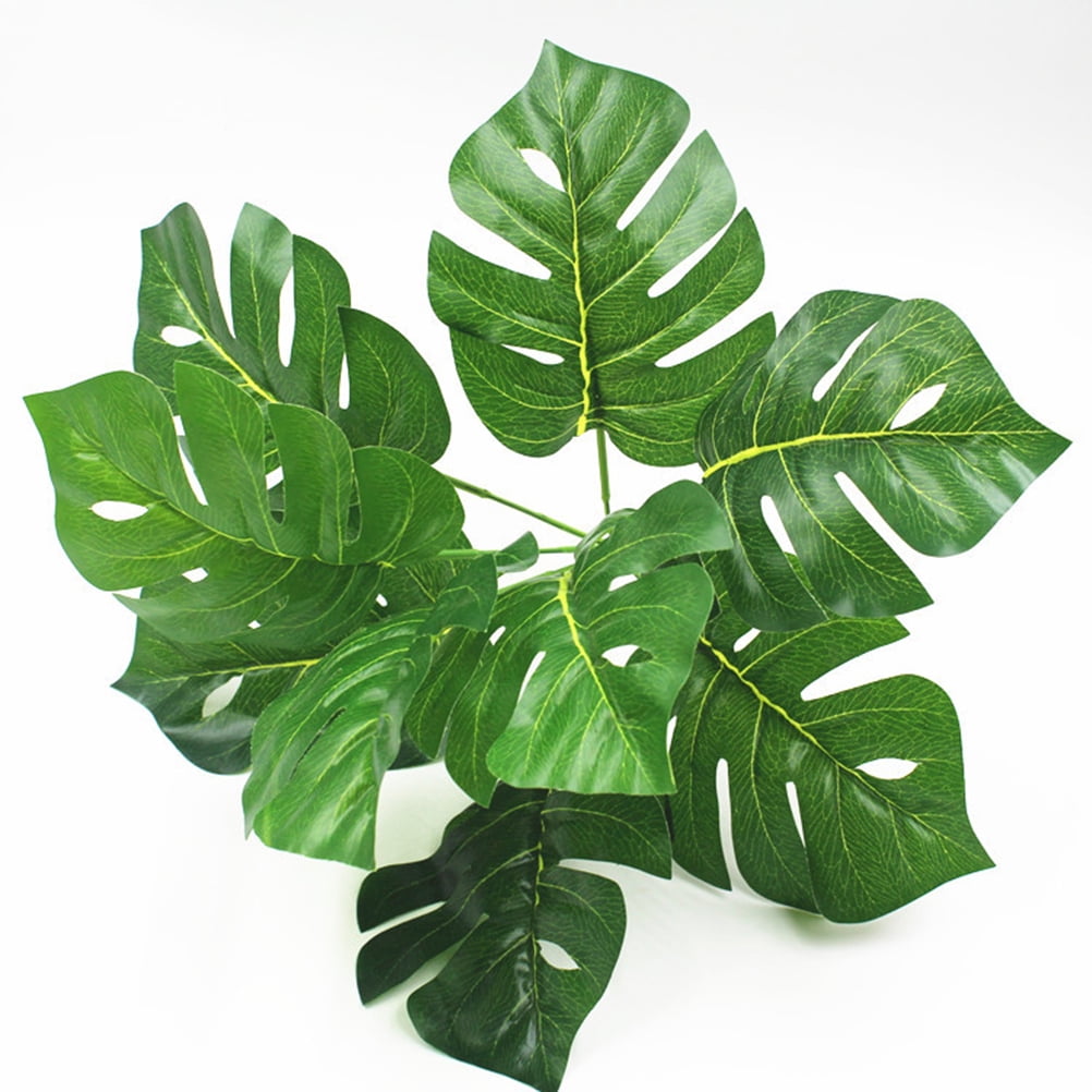 hengzirui Monstera 3PCS Artificial 9 Branches Monstera Leaves ...