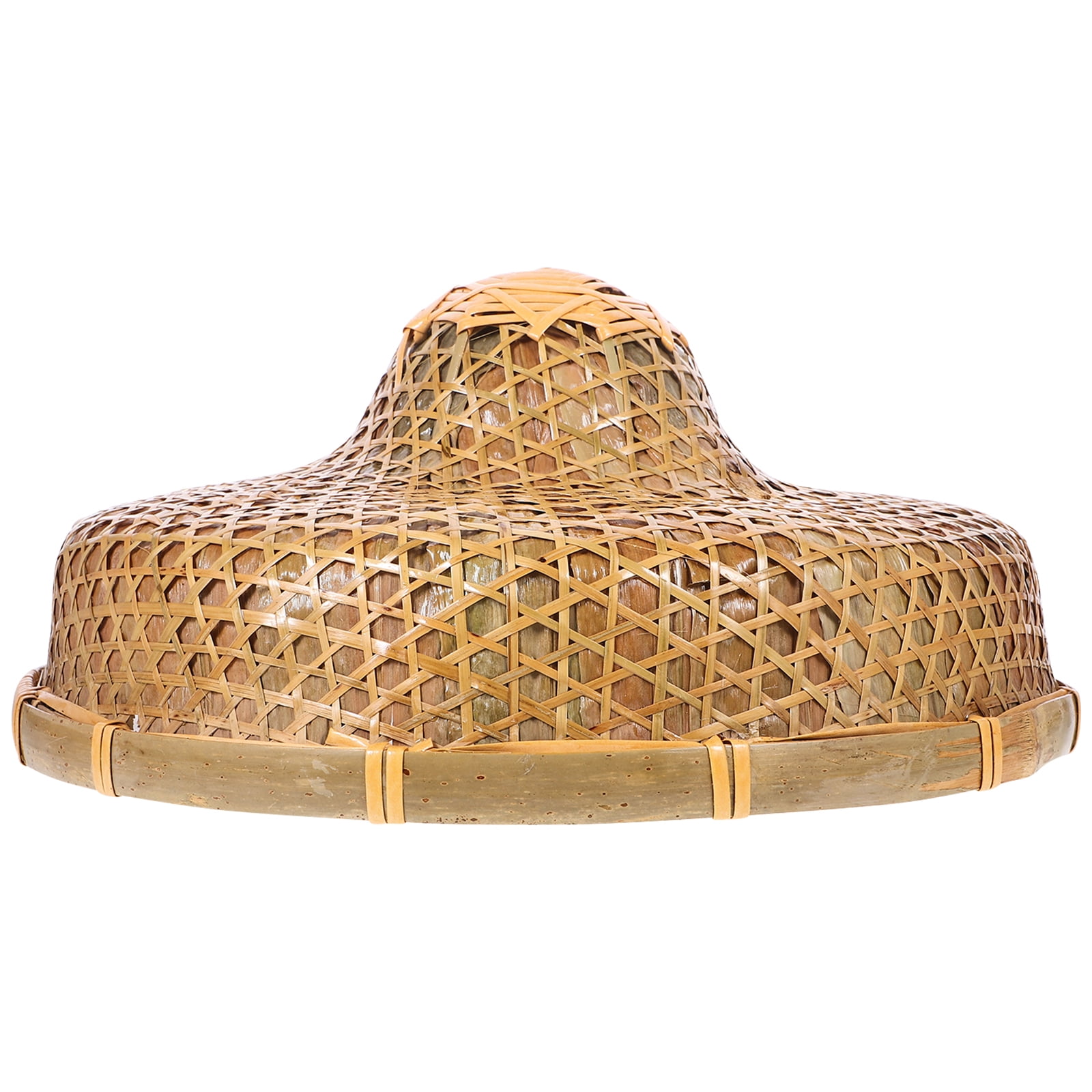hengzirui Sun Blocking Hat Oriental Style Bamboo Weaving Sun Hat Farmer ...