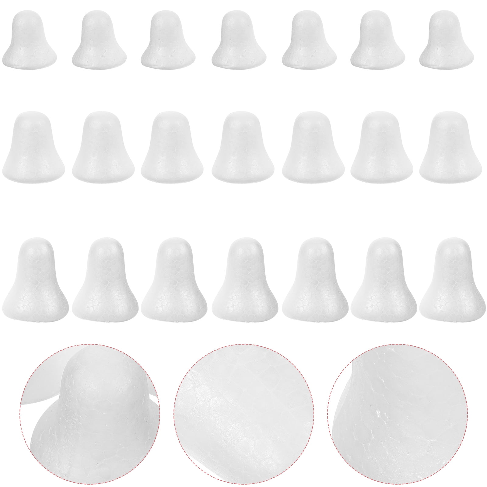 hengzirui craft foams bells 30pcs Blank Foams Bells Unfinished Foams ...