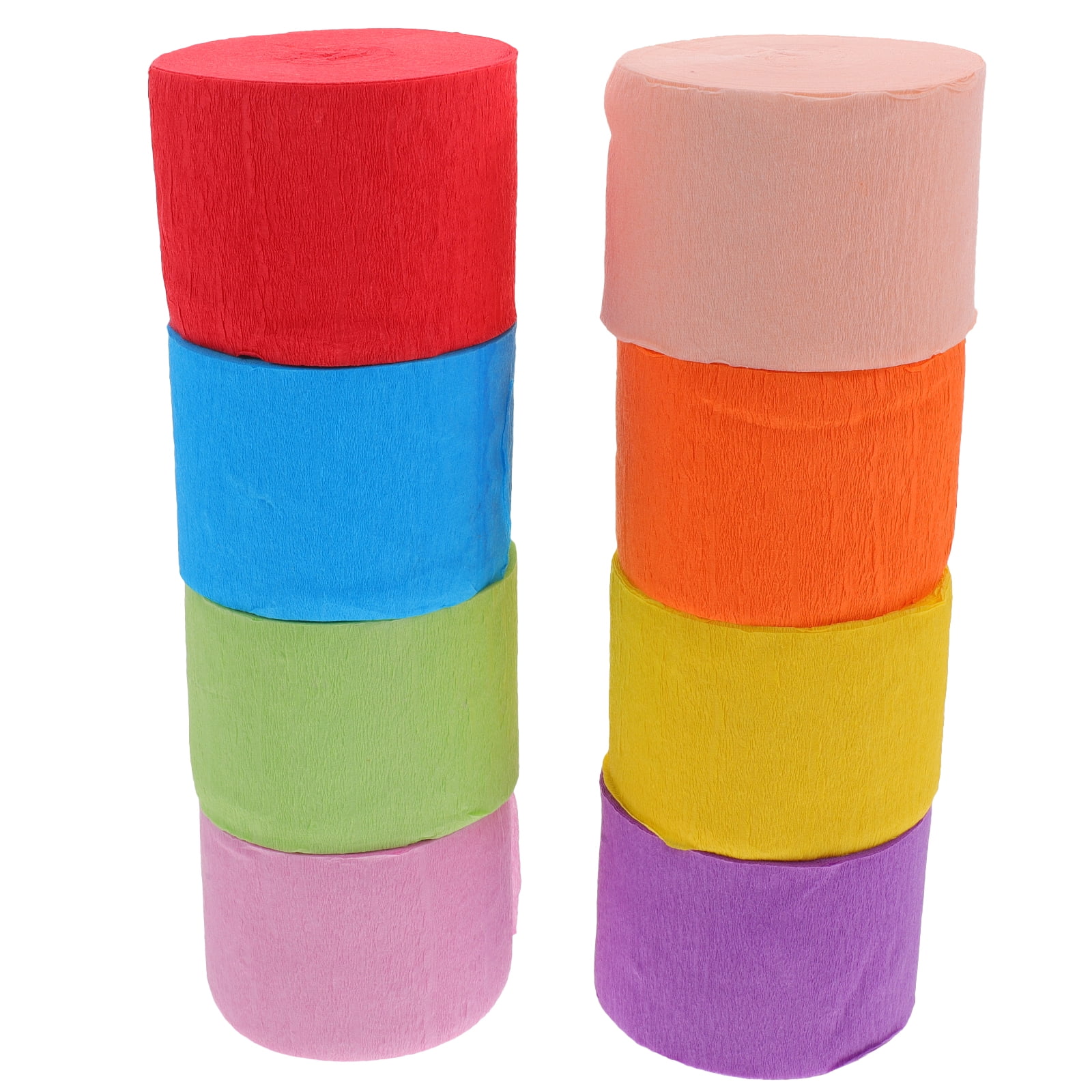 hengzirui crepe paper 8 Rolls of Colored Crepe Paper Delicate Crepe ...