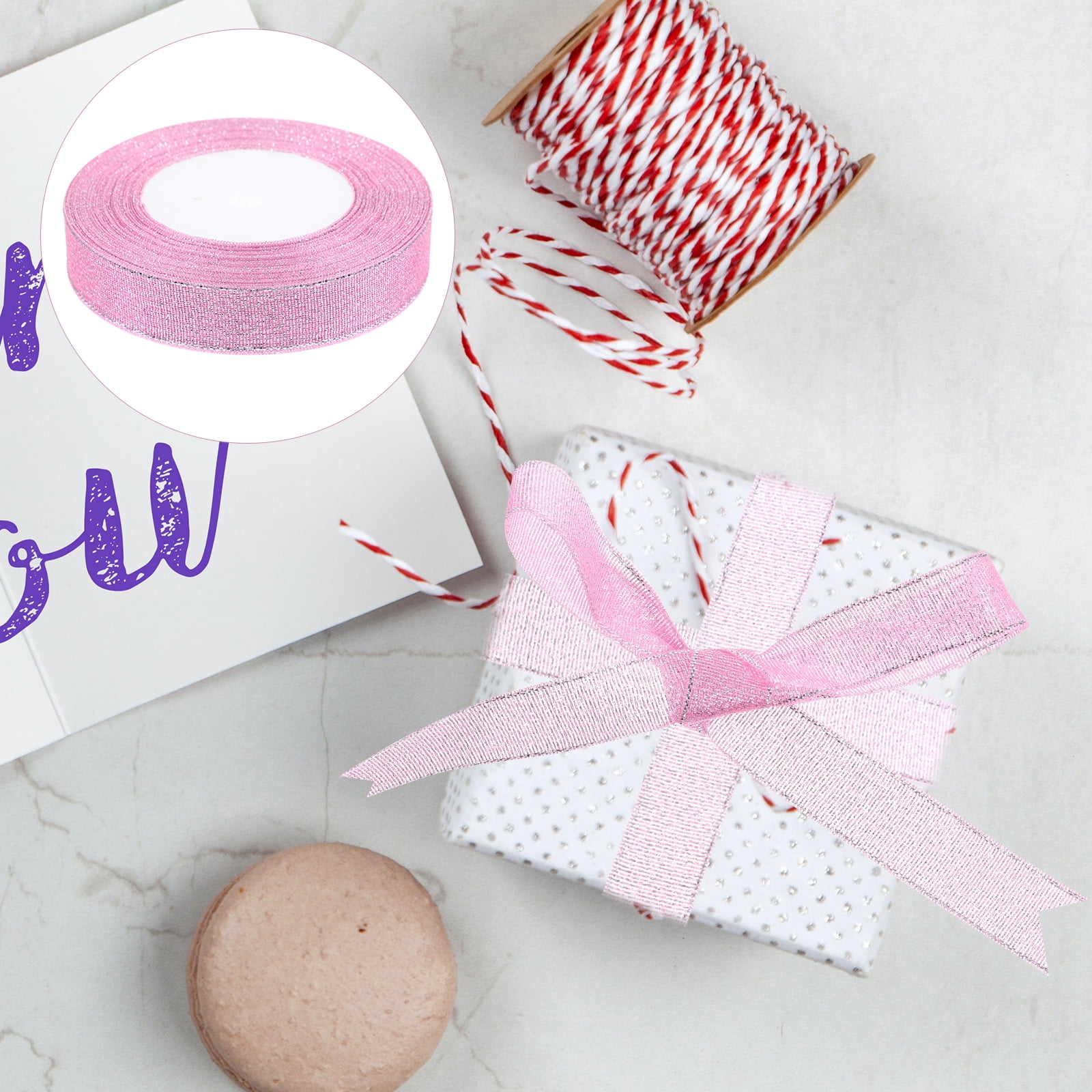 hengzirui decorative ribbons 5 Rolls of Glitter Gift Ribbons Gift ...