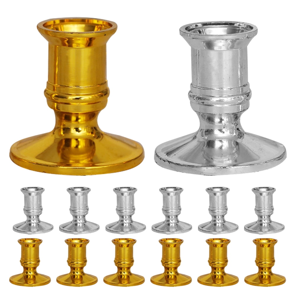 hengzirui desktop candlestick 12 Pairs Electronic Candle Holders Dinner ...