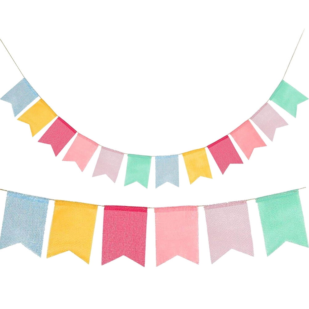 hengzirui flags banner 3M Multicolor Fabric Flags Bunting Garland Flags ...
